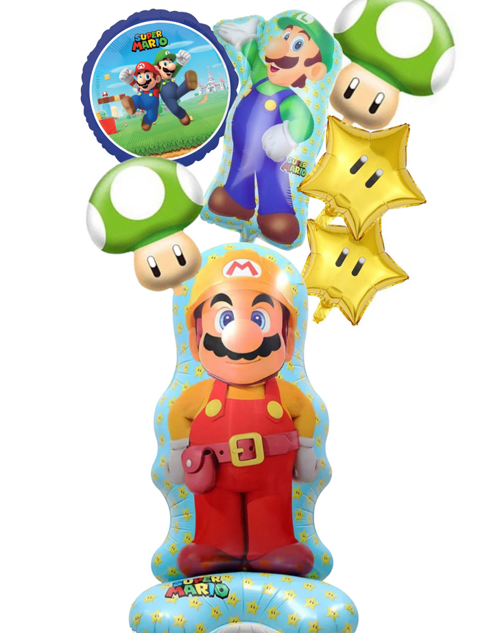 Super Mario LUIGI Jumbo Bouquet – BEE BALLOON COMPANY